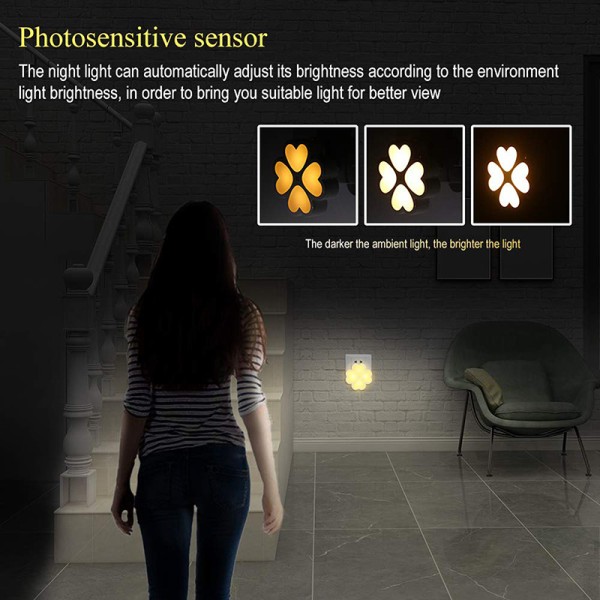 Quality 4LEDs Night Light Socket Induction Night Light For Children Room for sale