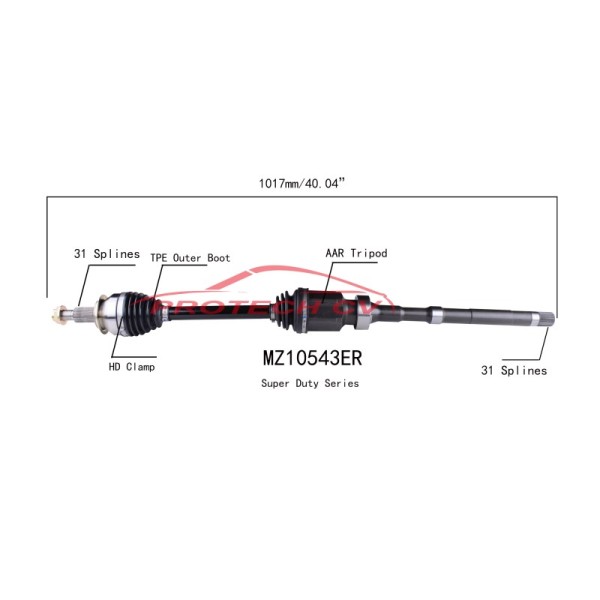 Quality Mazda 2.5L CX 5 CV Drive Shaft Assembly Heavy Duty Clamp TPEE Boot for sale