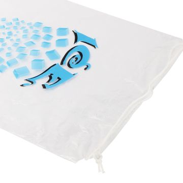 Quality LDPE 8lb 10lb Disposable Ice Cube Bags Custom Size With Drawstring for sale
