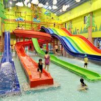 Quality High Strength Fiberglass Water Slide With Combination Of Speed And Rainbow Slide for sale