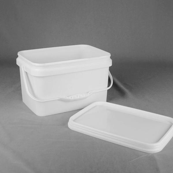 Quality 10L Plastic Cake Packaging Bucket with Rectangular Format for sale