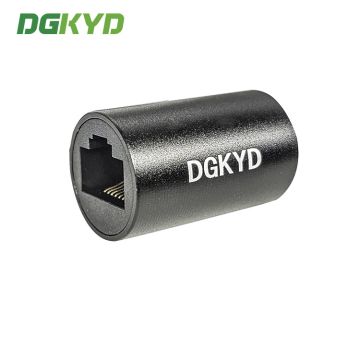 Quality Ultra Thin Straight Through Head RJ45 Waterproof Dual Interface 180 Degree Round for sale