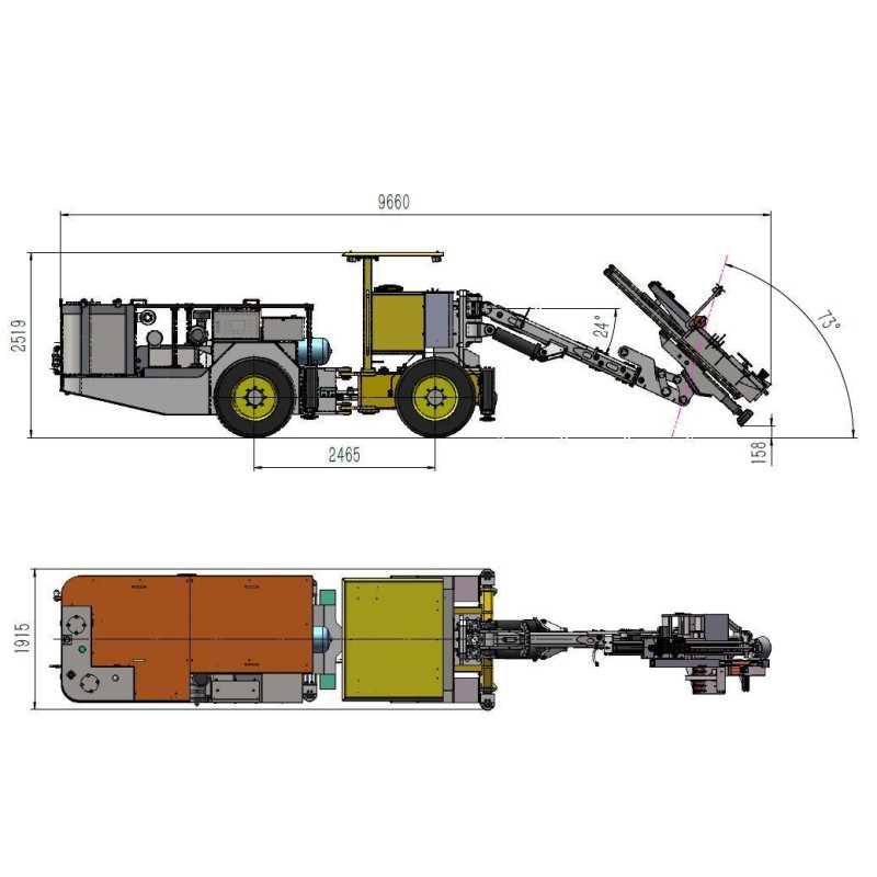 Underground Tunnel Mining Rock Drilling and Blasting Rig