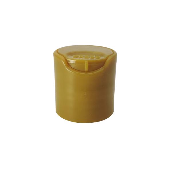 Quality Polypropylene 24mm Yellow Disc Top Cap For Shampoo Bottle for sale