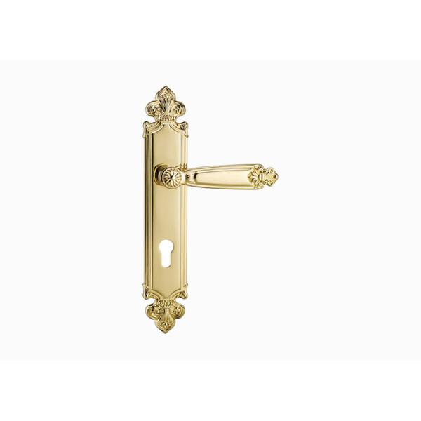 Quality 135mm 63mm Vintage Solid Brass Bronze Interior Door Handles For Luxury Door for sale
