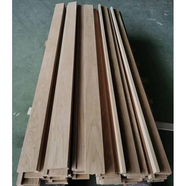 Quality Unfinished And Brushed Solid Oak Stair Nosing, A/B Grade, Customized Size for sale