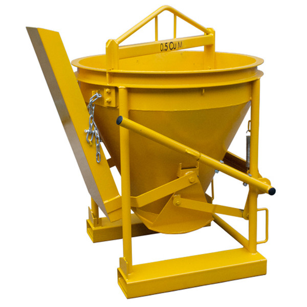 Quality 0.5 Cubic Meter Cement Kibble 0.5 CBM Crane Kibble Yellow Painting for sale