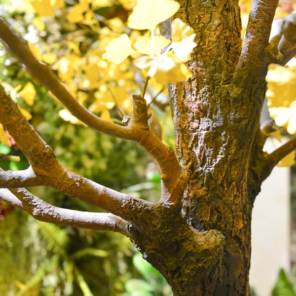 Quality Evergreen Artificial Ginkgo Tree Natural Color Outdoor Anti UV Plants for sale