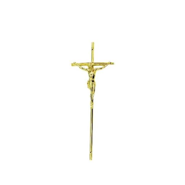 Quality Injection Plastic Catholic Casket Crucifix 37.5*14cm Vacuum Metalization Coating for sale