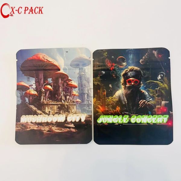 Quality Candy Child Proof Print Packaging Design 3 Sided Mini Ziplock 3.5g Gram 3.5 Custom Mylar Bag for sale