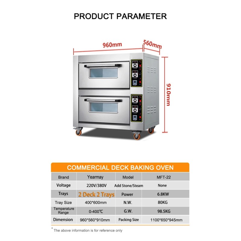Smart Commercial Electric Oven with Individual Temperature Control Baking Oven