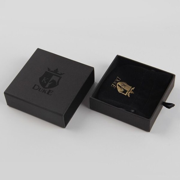 Quality Matte Black Necklace Sliding Drawer Gift Boxes Sustainable Material for sale