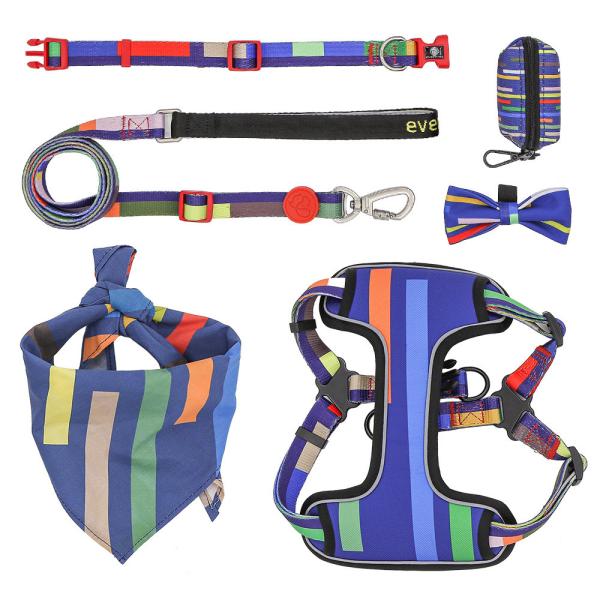 Quality Custom Colors Dog Harness Logo Reflective Reversible Luxury Pet Collars Harness and Leash Set for Extra Large Dogs for sale
