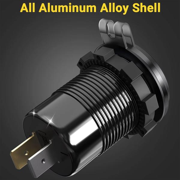 Quality Fast Car Charger Type C Power Outlet UBS For Car With Voltmeter for sale