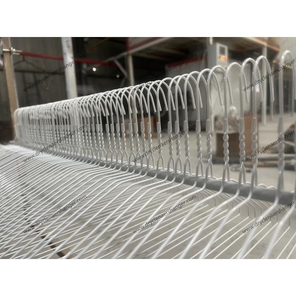 Quality 1.9mm White Color Laundry Wire Hanger 16 Inch Notched Shape for sale