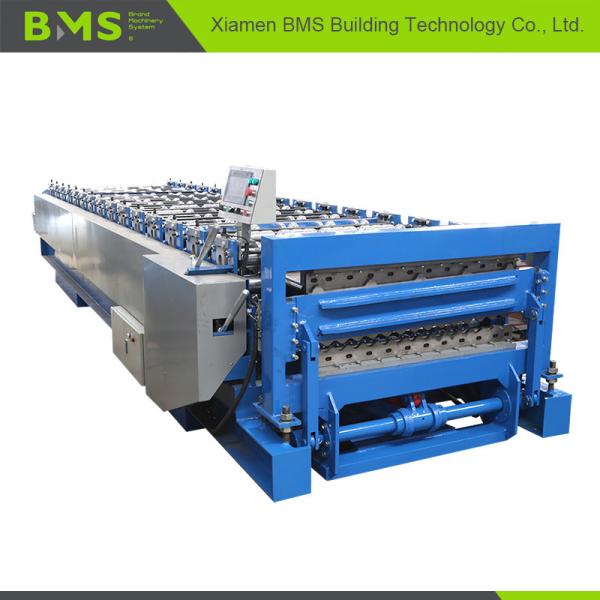 Quality Stable Double Layer Roll Forming Machine , Metal Roof Panel Roll Forming Line for sale