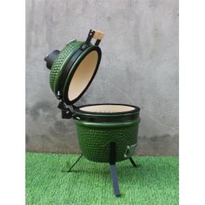 Quality Green Color 13 Inch Kamado Grill Kitchenware Black Coated Iron for sale
