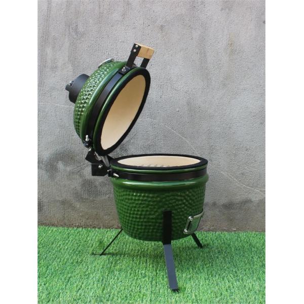 Quality Green Color 13 Inch Kamado Grill Kitchenware Black Coated Iron for sale