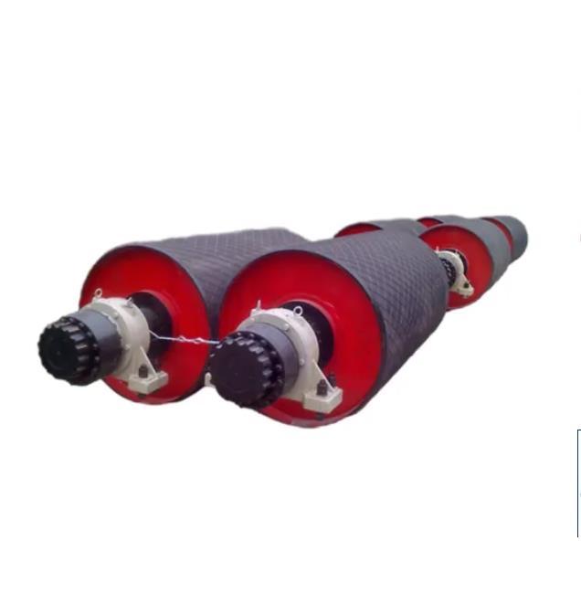 Quality Conveyor Belt Pulley with Herringbone Chevron Rubber Lagging for sale
