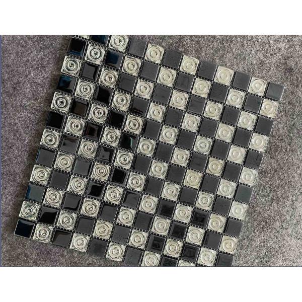 Quality Electroplated Glass Mosaic Tiles 300x300mm for Swimming Pools for sale