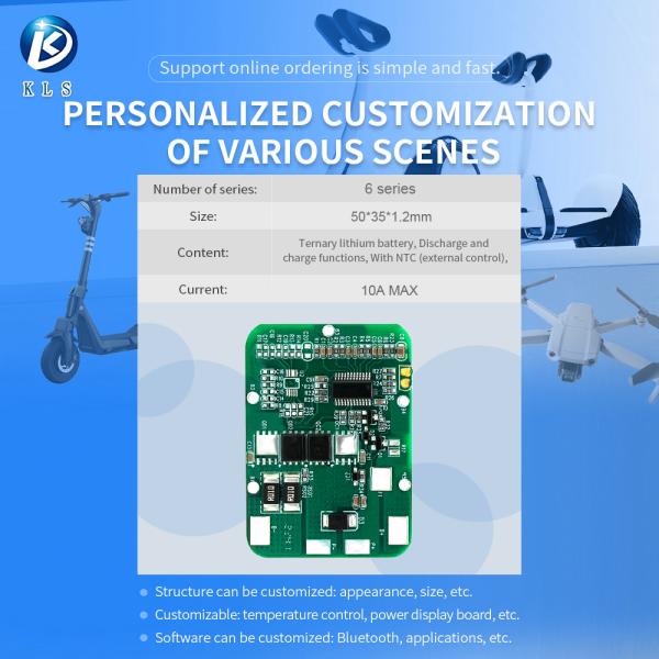 Quality Custom 6S 10A BMS for Li-ion Batteries with Overcharge Protection for sale