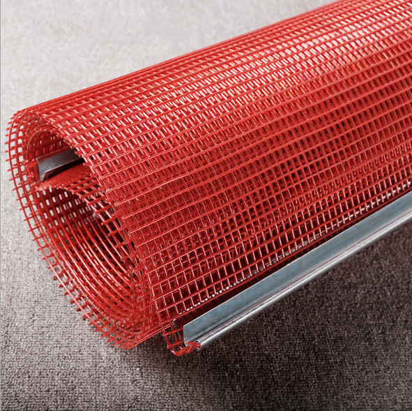 Quality Red Color Lightweight Tensioned Hook Polyurethane Screen Mesh with No Blind for for sale