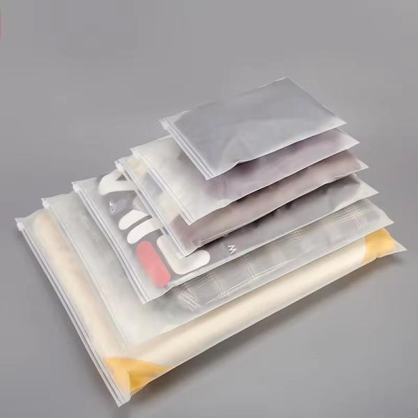 Quality Customizable EVA CPE/PE Clear Zip Bags For Clothes With Easy Open Close Sealing for sale
