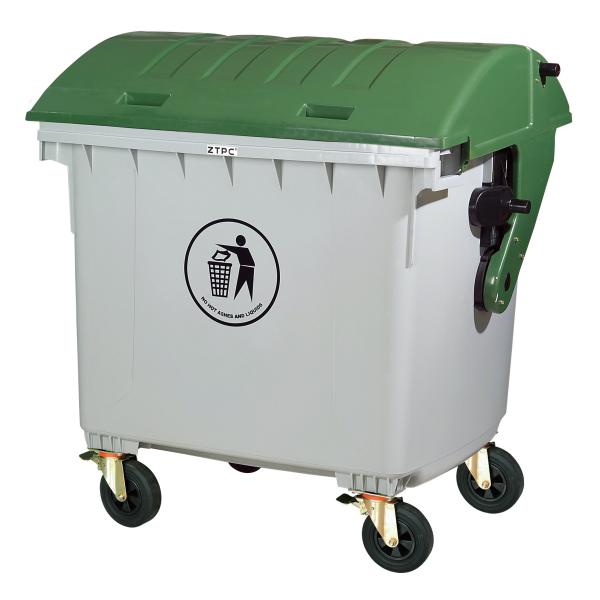 Quality 1100L Outdoor Plastic Recycling Waste Bins for Sustainable Garbage Management for sale