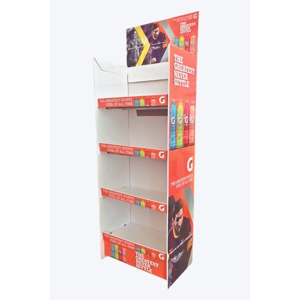Quality Customizable Cardboard Shelf Display Racks For Retail / Promotion for sale