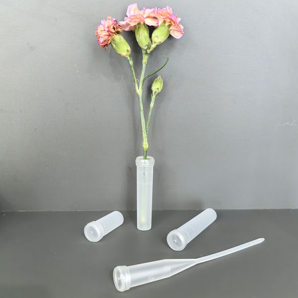 Quality 2026 New Design 50Pcs Floral Water Tubes with Picks 11.8 Inch Matt Clear Plastic Extendable Vials Fresh Flower Stem Water Tubes with Caps for Floral Arrangements Bouquet Stem Florist Supplies for sale