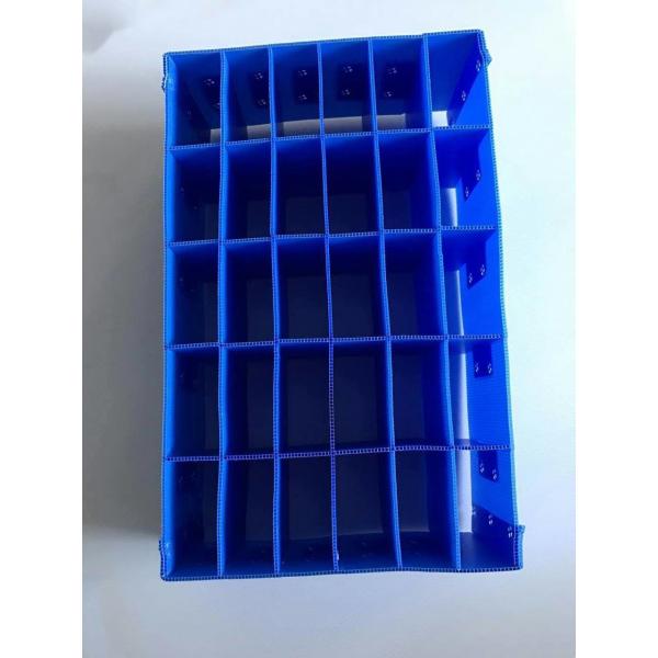 Quality Fireproof Plastic Hollow Sheet Blue 2440mm Plastic Dividers Box Crates for sale