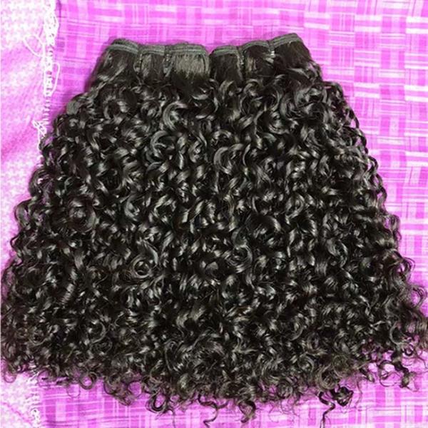 Quality Pissy Pixie Curl Double Drawn Human Hair Bundles Afro Bulk Hair 3Pcs for sale