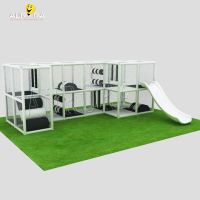 Quality Playground Children Indoor Soft Play Equipment Black And White Playhouse Soft for sale