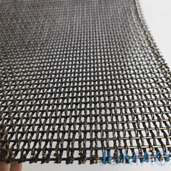 Quality 6x8 Architectural Mesh Balustrade Panels Golden Galvanized for sale