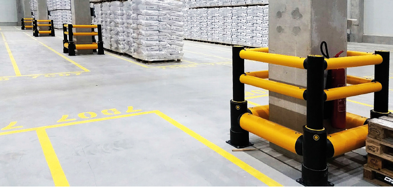 HC MC  Building Post Safety Barrier Warehouse flexible anti-collision system FS-2023A