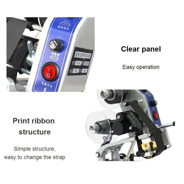 Quality Portable Hand Press Ribbon Coding Machine for 220V 50/60Hz Voltage and 2*4mm for sale