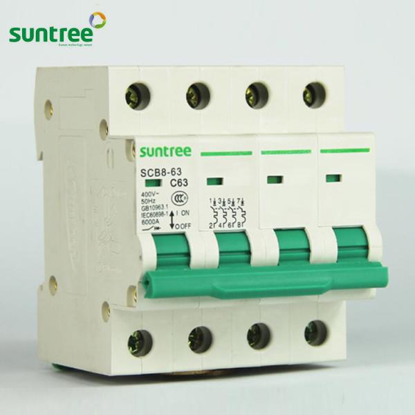 Quality SCB8-63 32A 4P 6kA 230V MCB AC Circuit Breaker for sale