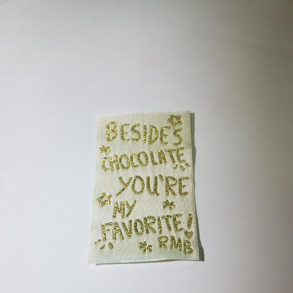 Quality Fashion Damask Garment Woven Labels Embroidered Washable For Clothing for sale