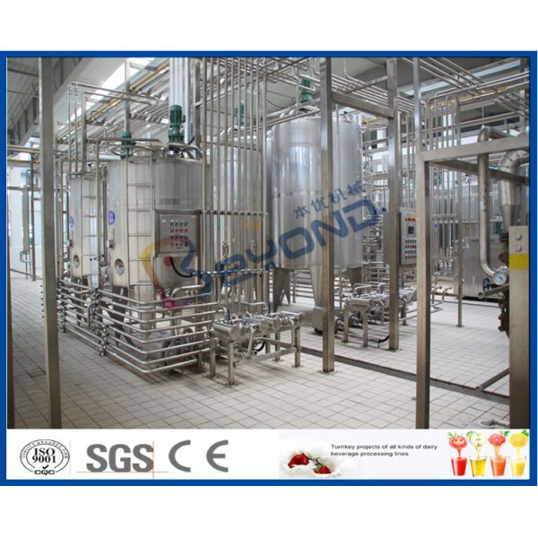 Quality Multifunctional 5000LPH Milk Processing line with pasteurized milk , UHT, cream for sale
