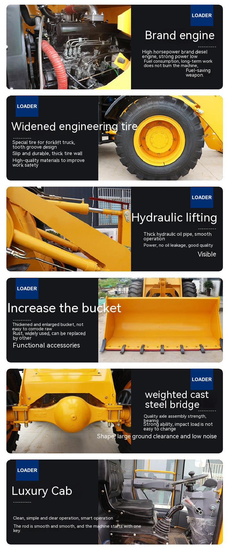Loader New Large Construction Machine Wheel Loader in Good Condition for Sale