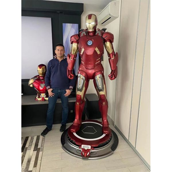 Quality Technique Hand Carved Plaza Marvel Figure Life Size Resin MK50 Iron Man for sale
