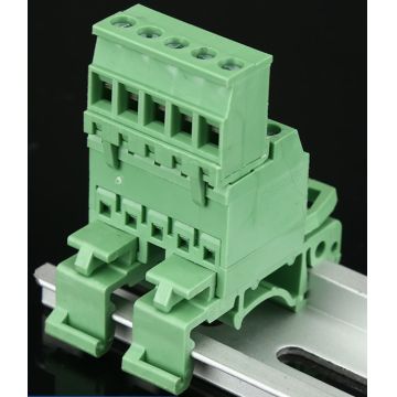 Quality RD 2EDGUVK 5.08MM 2P-24P 300V 15A green color brass terminal block use in DIN for sale
