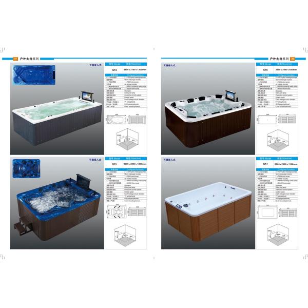 Quality Stylish Bathroom Sanitary Wares Rectangular Jacuzzi Tub Good Functionality for sale