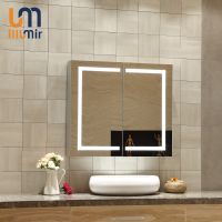 Quality Modern Luxury LED Illuminated Mirror Cabinet Rust Resistant Customized for sale
