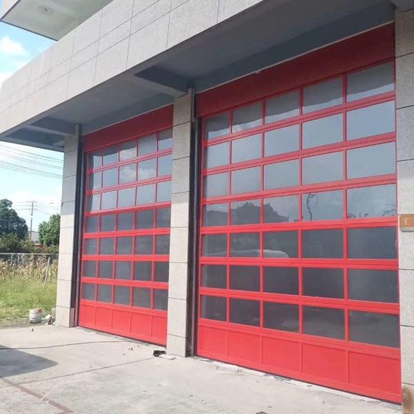 Quality 40mm Anti Breaking Anodization Aluminum Sectional Door Modern Hurricane for sale