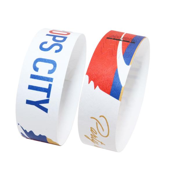 Quality Lightweight Disposable Paper Wristbands , Waterproof Security Wristbands For for sale