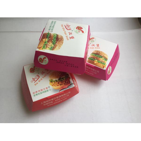 Quality Disposable Paper Takeaway Box Clamshell Pack Burger Packaging Box Restaurants for sale