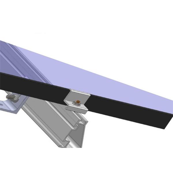 Quality Thin Film Frameless Solar Panel Clamps Semi Flexible Mounting Brackets Anodized for sale