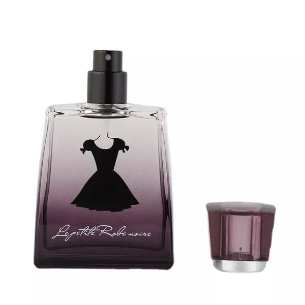 Quality Gradient Painting 30ml Glass Perfume Bottle Aluminum Gold Metallic Cap for sale