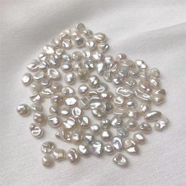 Quality Wholesale of Natural Fresh Water Bright Silver Filigree Shaped Irregular Regeneration Beads Diy Ear Stud Accessories Loose Beads for sale
